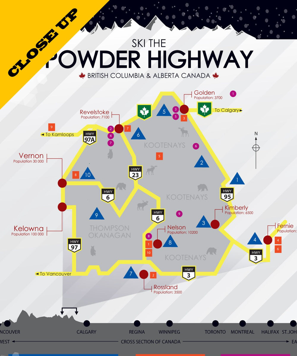 Ski Canada's POWDER HIGHWAY Poster - Print 83 - Home Decor – bigtimeposters